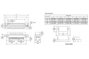 D15 CONNECTOR MALE FLAT CABLE - PARTCO