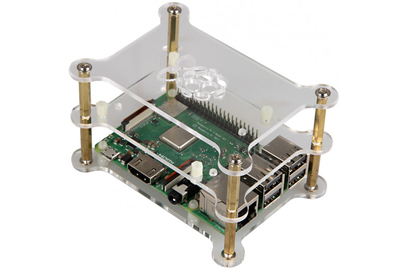 Joy-IT RASPBERRY PI4 CLEAR CASE ENCLOSURE - PARTCO